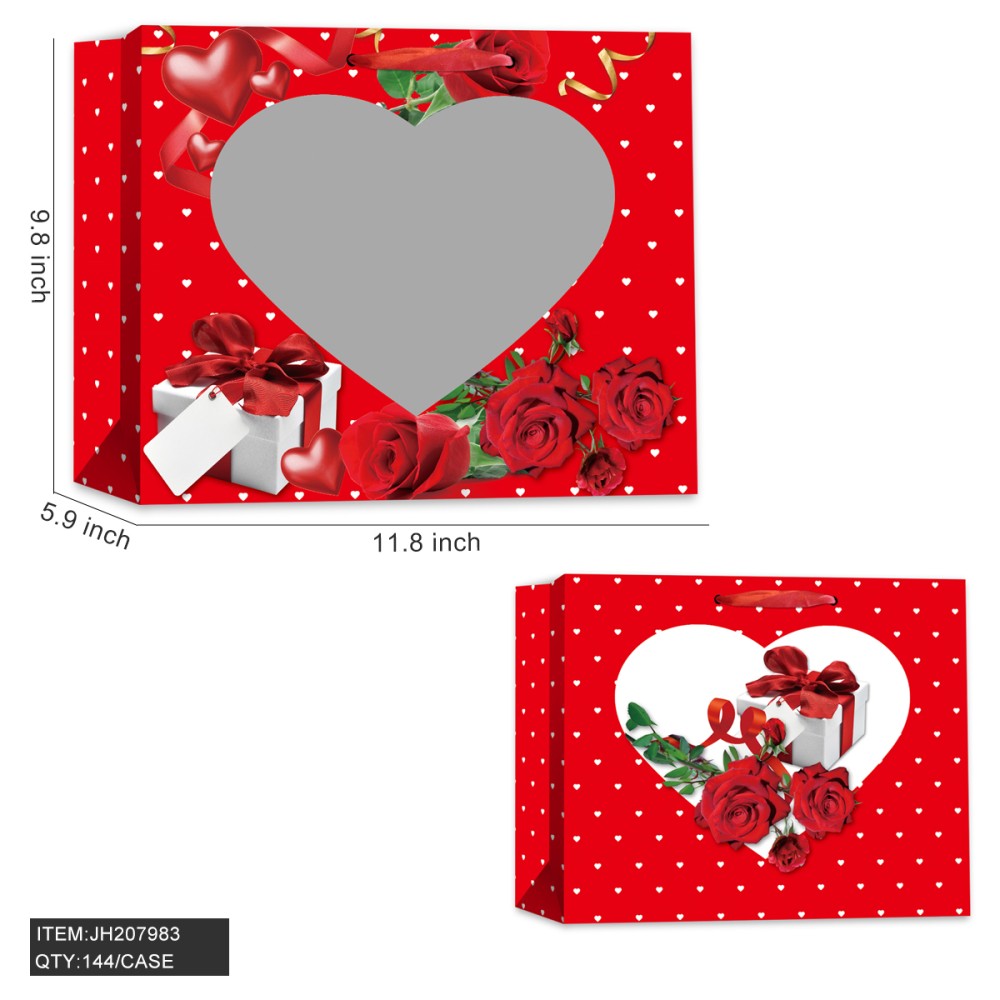 WINDOW OPEN GIFT BAG - #3A SIZE M 9.8"X5.9"X11.8" 12DZ/CS