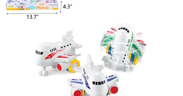 Friction Airplane Mix Color 9pc 8bx Cs