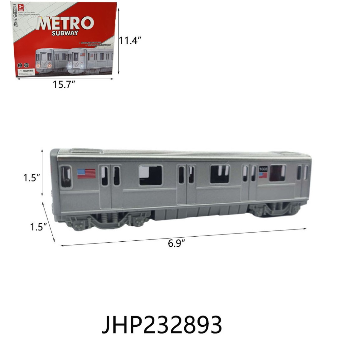 Metro Subway Train Toy | Die-Cast City Train Model | JHP232893 | Jia ...