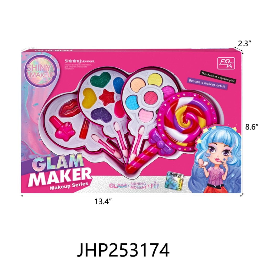 Glam Maker Kids Makeup Set – Girls Pretend Play Cosmetics Toy | JHP253174